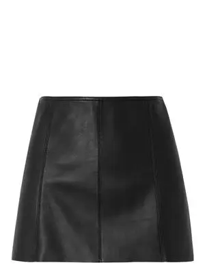 PETAR PETROV Mini Patchwork Leather Skirt - Black