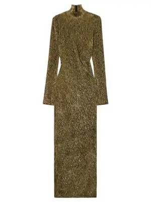 PETAR PETROV Metallic Pleated Maxi Dress - No