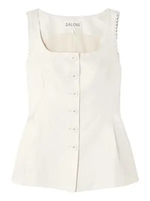 SALONI Saloni Sleeveless Fitted Waistcoat Top