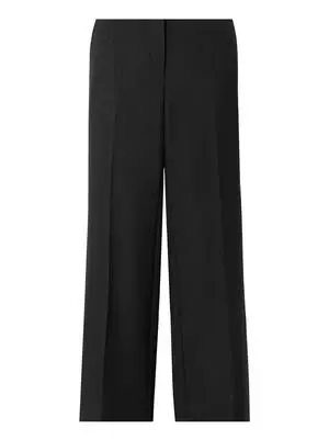 Calvin Klein Etna Wool Wide-leg Pants - Black