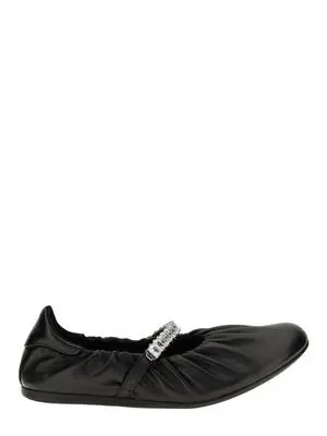 JIMMY CHOO Jade Crystal-strap Ballet Flats - Black