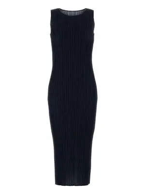 Issey Miyake Sleeveless Round Neck Dress - Black