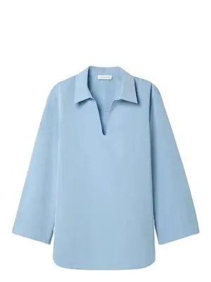 LAFAYETTE 148 NEW YORK LAFAYETTE148 Cotton Sateen Relaxed Fit Top
