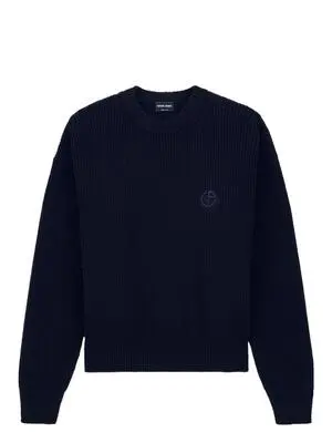 GIORGIO ARMANI Giorgio Armani Virgin Wool Half Cardigan Stitch Sweater