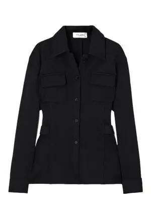 Giuliva Heritage Wool Solid-color Shirt - Black