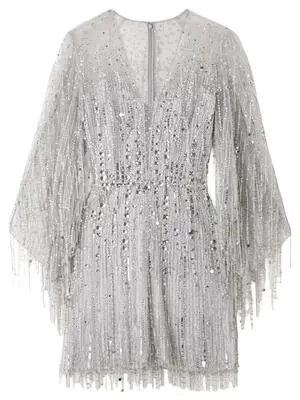 Jenny Packham Party Evening Dress - Gray