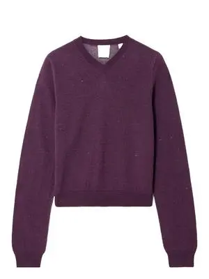 Calvin Klein Cropped V-neck Sweater - Brown