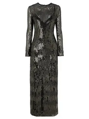Johanna Ortiz Sequined Tulle Maxi Dress - No