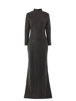 Solace Crystal Embellished Gown - Black