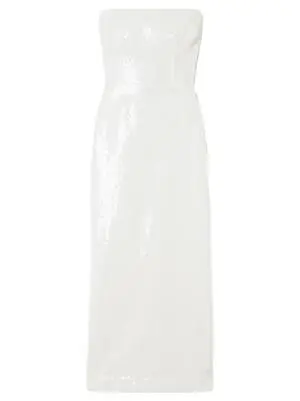Alex Perry Strapless Sequin Midi Dress - No