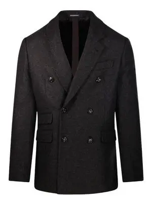 Emporio Armani Double-breasted Jacket - Black