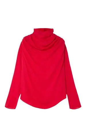 KALLMEYER Tabitha Draped Blouse - Red
