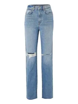 GRLFRND Vintage High-waist Straight-leg Jeans - Blue
