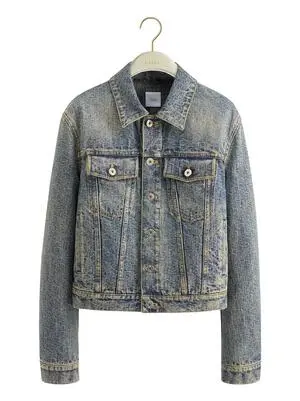 Dior Oblique Motif Denim Jacket - Blue