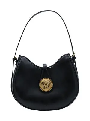 Versace Emblème Hobo Bag With Medusa Logo - Black