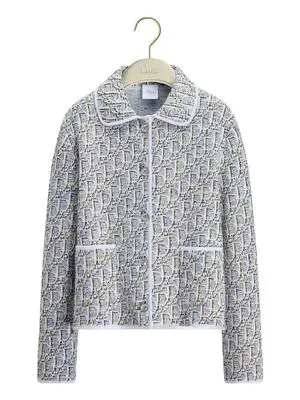 Dior Long Sleeve Casual Jacket With Cd Buttons - Gray