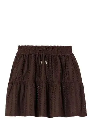Melissa Odabash Dune Open-knit Mini Skirt - Black