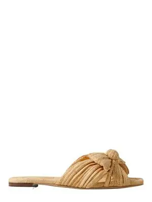LOEFFLER RANDALL Loeffler Randall Bow-Knot Pleated Raffia Slides No