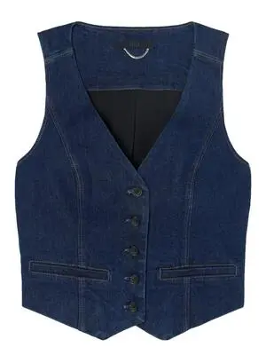 Paige Antonella Denim Vest - No