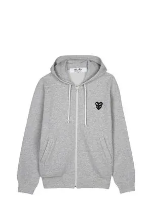 COMME DES GARÇONS Comme Des Garcons Long Sleeve Zip-Up Hoodie With Drawstring Hood And Logo Detail
