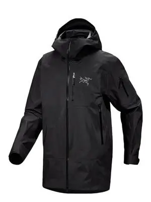 Arc'teryx Hooded Zip-up Jacket With Zipper Pockets - Black