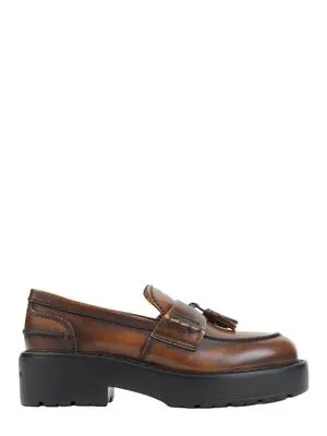 Miu Miu Platform Loafers With Tassel Detail - Brown