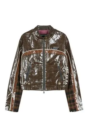 Andersson Bell Circuit Track Faux Leather Jacket - Brown