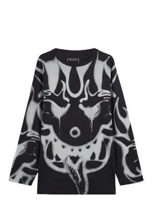 Y3 Chito Graphic Long-sleeve T-shirt - Black