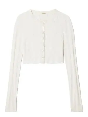 Adam Lippes Ribbed Cropped Cardigan - No