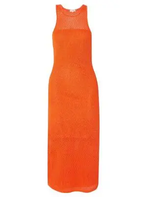 A.L.C. Crochet Racerback Midi Dress - Orange