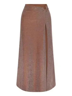 Johanna Ortiz Embellished Recycled Stretch-lurex Midi Skirt - No