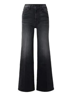 MOTHER Mother The Hustler Roller Sneak Jeans Black