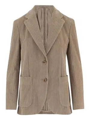 LARDINI Lardini Ribbed Single-Breasted Blazer