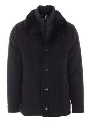 MOORER Teodor Detachable Vest Coat - Black