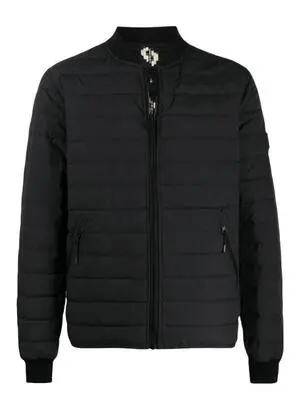 Kenzo Quilted Bomber Jacket With Zipper Closure - Black