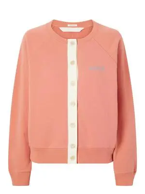 MOTHER The Boxy Cotton Cardigan - Orange