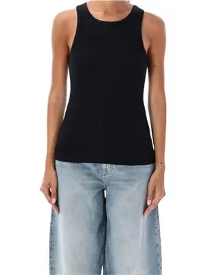 GANNI Sleeveless Vest - Black