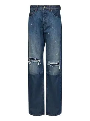 MAISON MARGIELA Barrel Denim Cotton Jeans - Blue