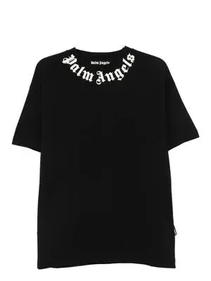 Palm Angels Logo Cotton T-shirt - Black