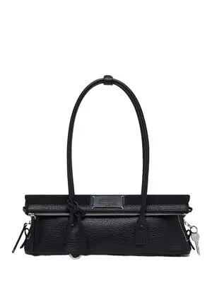 MAISON MARGIELA 5ac Leather Shoulder Bag - Black