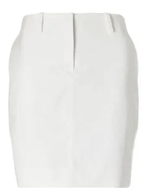 Brandon Maxwell Rhea Cotton-blend Jersey Mini Skirt - White
