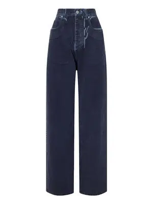 Bottega Veneta Overdyed Straight-leg Jeans - Blue