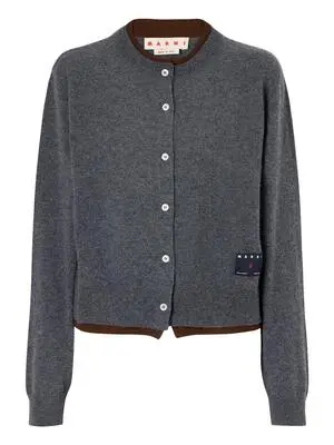 Marni Layered Cashmere Cardigan - Gray