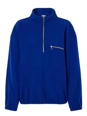 RIER Riker Polar Wool-fleece Half-zip Sweatshirt - Blue