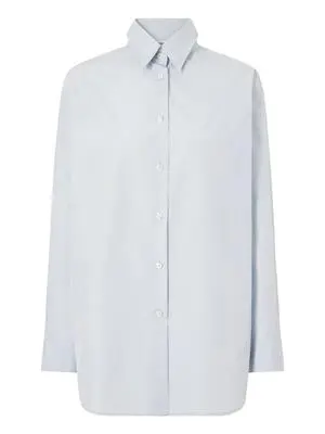JIL SANDER Cotton Button-up Shirt - Blue