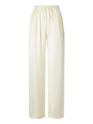 Sharon Wauchob Tuileries Satin Silk Blend Straight-leg Pants - Neutrals