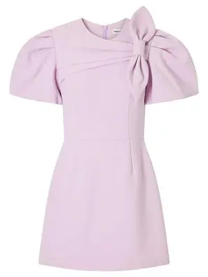 Rebecca Vallance Rebecca Vallance Yolanda Bow-Detail Crepe Mini Dress Lilac