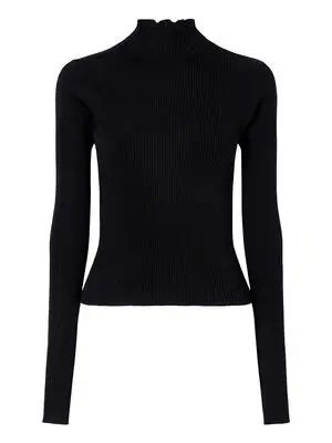 RIER Riers Ribbed Silk Turtleneck Sweater - Black
