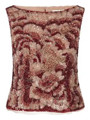 CLIO PEPPIATT Sequin Embellished Blouse - Red