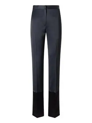 Sharon Wauchob Paneled Satin Straight-leg Trousers - Black